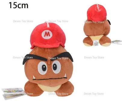 Plyšové hračky ze hry Super Mario Bros - vedlejší postavy Varianta: Goomba Mario, 15 cm