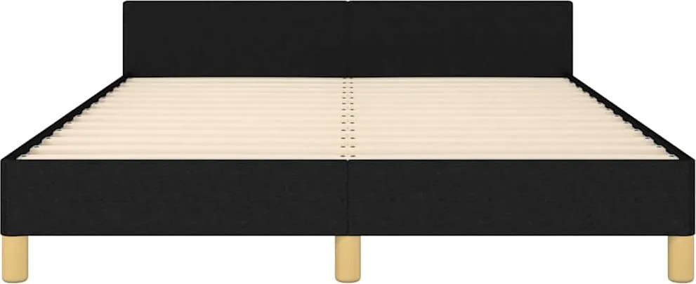 Rám postele bez matrace černý 140 x 200 cm textil 3124978
