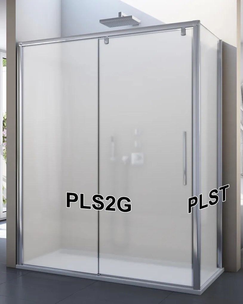 Sprchové dveře posuvné jednodílné 120 cm, pevný díl vlevo (PLS2G 120 50 49) SanSwiss