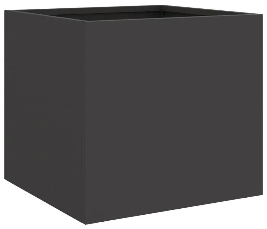 Truhlíky 2 ks černé 32 x 30 x 29 cm ocel válcovaná za studena - Default Title