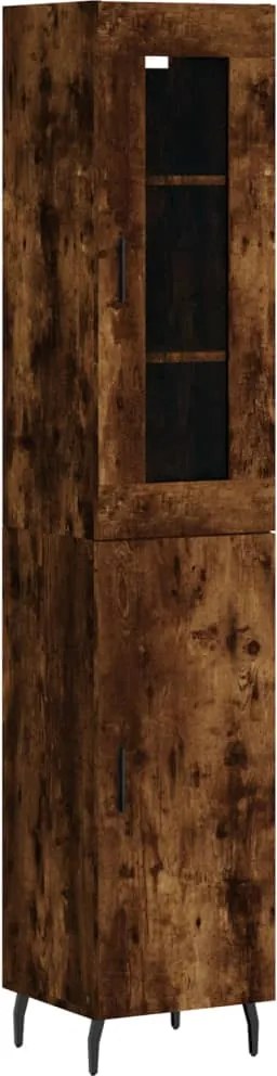 Skříň highboard kouřový dub 34,5 x 34 x 180 cm kompozitní dřevo 3199190