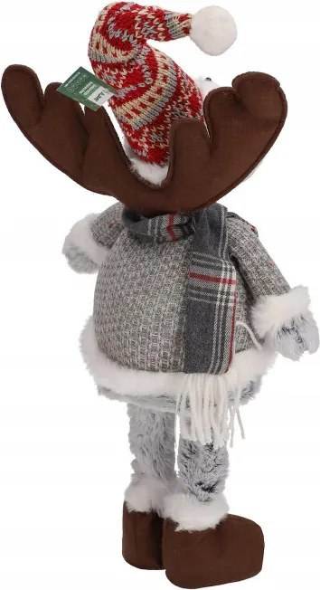 Látkový sob na teleskopických nohách, šedý 45-55 cm