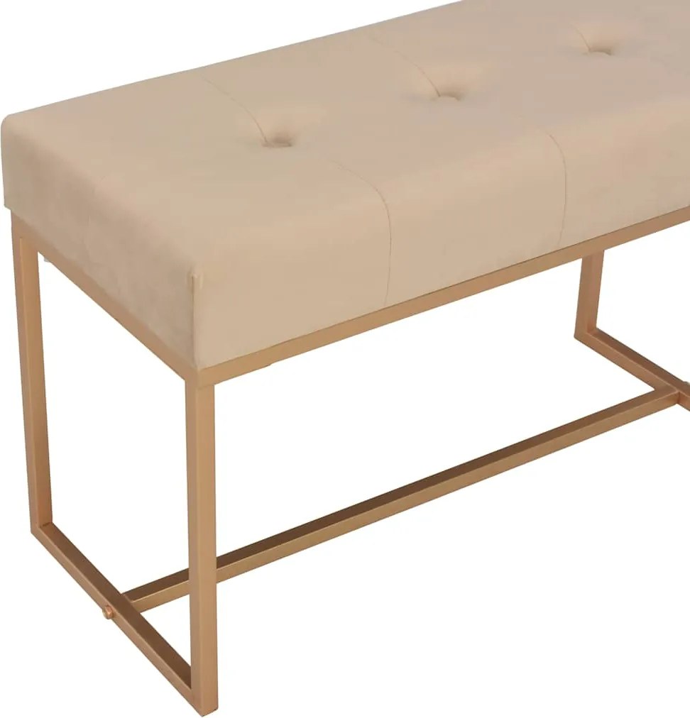 Lavice 80 cm béžová sametová 247559
