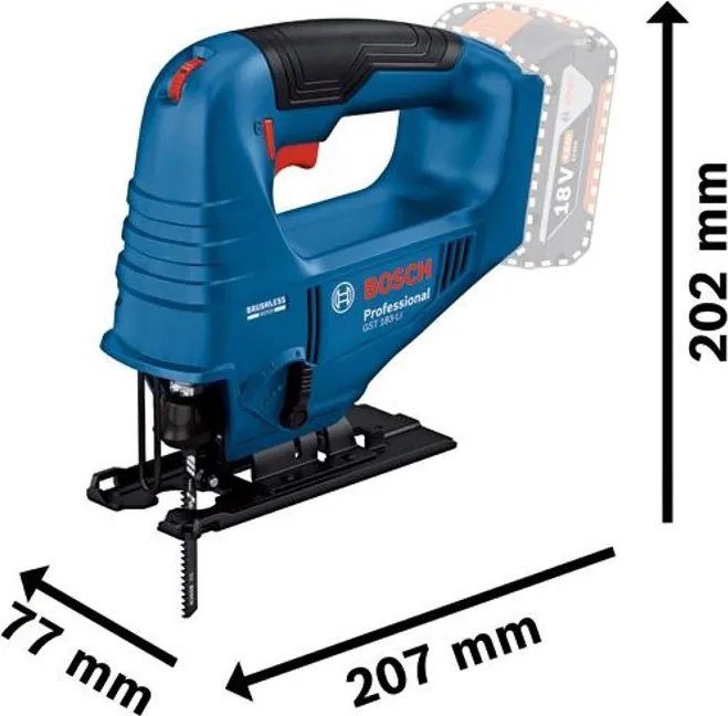 Aku přímočará pila Bosch GST 183-LI 06015B7020