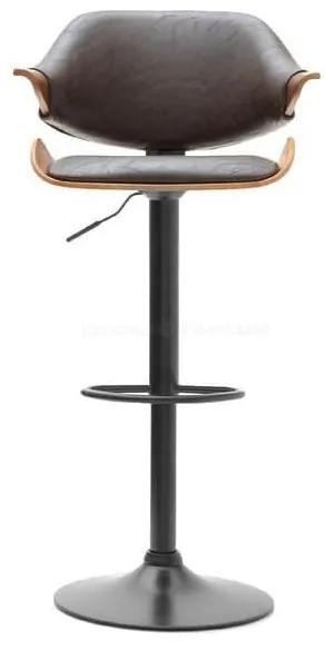 design4life Barová židle PELOTA ořech-hnědá vintage