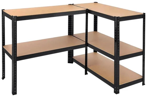 Regál 150x75x30 cm černý