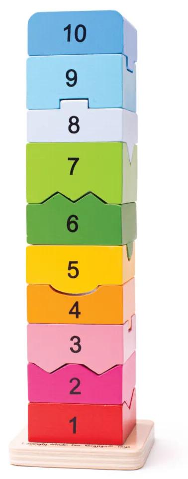 DD Dřevěná motorická věž s číslicemi