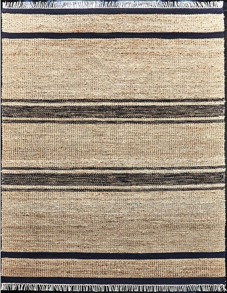 Diamond Carpets India, Ručně vázaný kusový koberec Agra Bridge HL 76 Natural Black, 80x150, béžová, chodba / předsíň