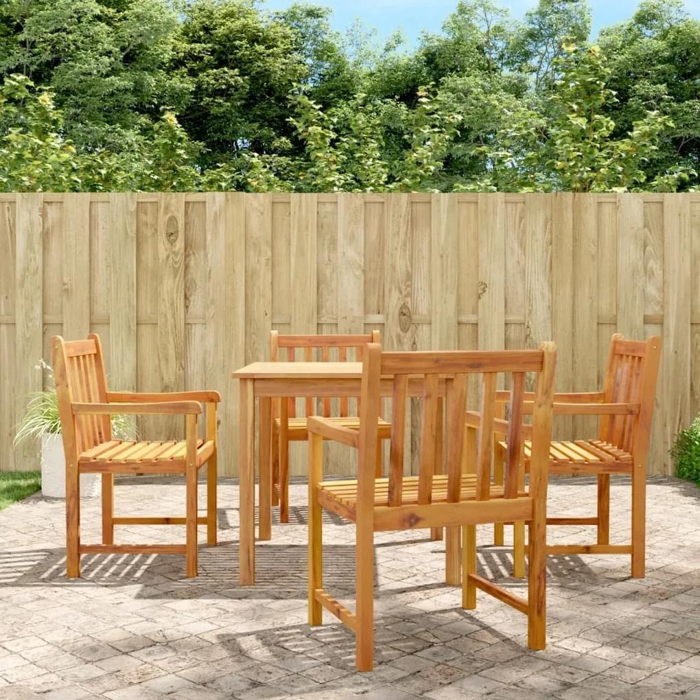 vidaXL Zahradní židle 4 ks 56 x 55,5 x 90 cm masivní akáciové dřevo [3206272]