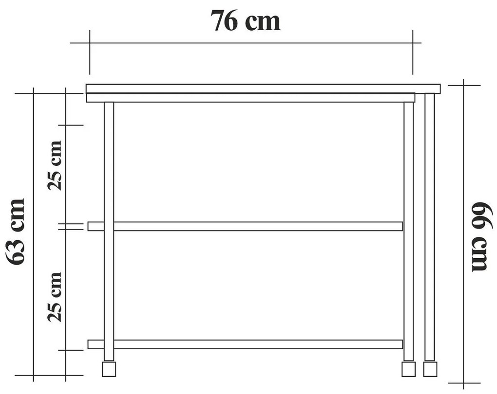 Designový odkládací stolek Edgardo 76-116 cm borovice