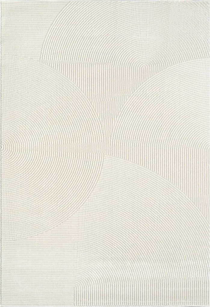 Angel Carpet, Kusový koberec Zafiro 25 Cream, 80x150, bílá, kancelář