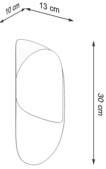 Sollux SL.1063 - Nástěnné svítidlo TEAR 1xG9/40W/230V černá