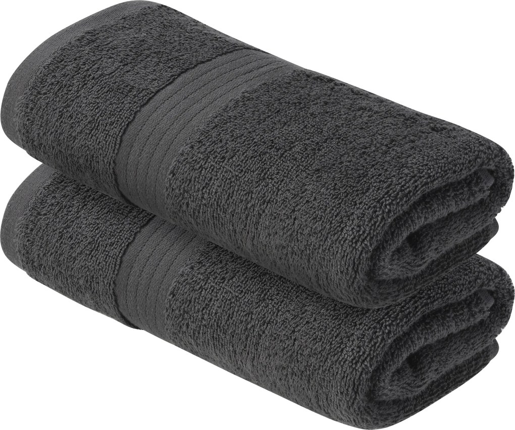 Livarno® Froté ručník, 50 x 100 cm, 500 g/m2, 2 kusy (šedá)