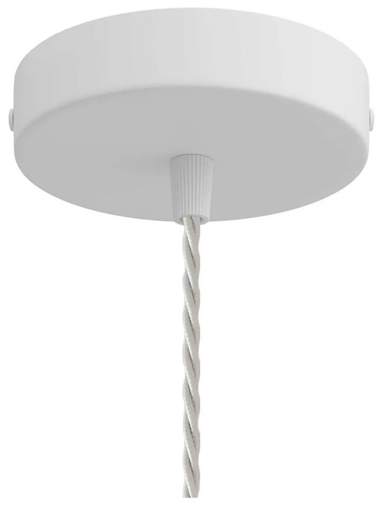 creative cables Závěsná lampa s textilním kabelem, stínidlovým rámem kapka a kovovými detaily Barva: Mosaz