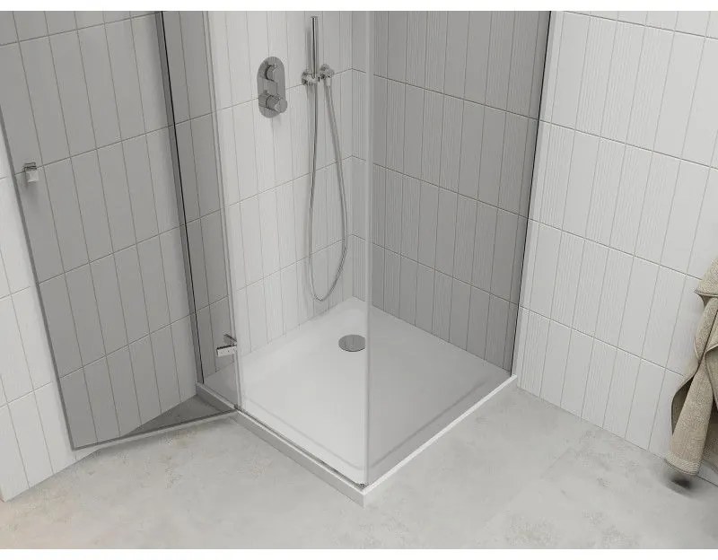 Mexen Roma sprchový kout 100 x 100 cm, čiré sklo-chromový profil + sprchová vanička, 854-100-100-01-00-4010