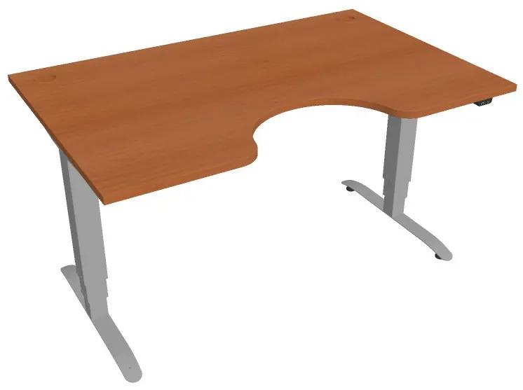 Hobis Motion Elektr. nastavitelný stůl 140x90 - HOBIS ERGO MOTION MSE 3 1400 Dekor stolové desky: třešeň, Barva kovové podnože: stříbrná