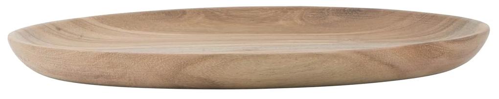 IB LAURSEN Dřevěný talíř Acacia 25cm, hnědá barva, dřevo