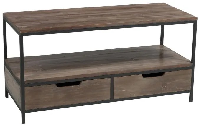 Konferenční / TV stolek s kovovou kontrukcí Industrial - 120*50*60cm