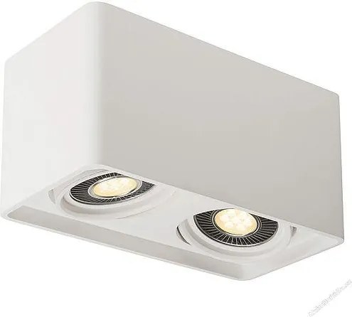 LA 148082 PLASTRA stropní svítidlo dvě žárovky LED GU10 111mm obdélníkové bílá sádra - BIG WHITE