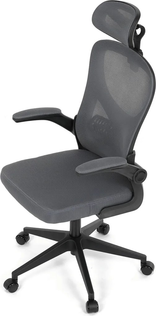 Ergonomická kancelářská židle ALEXANDRE - šedá síťovina