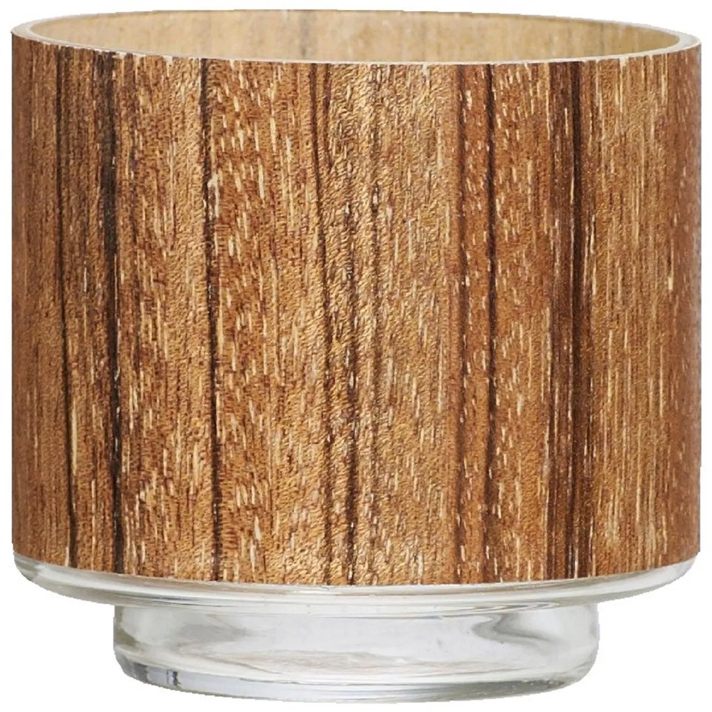 BOLSIUS Svícen na čajovou svíčku GLOW brown