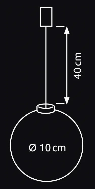 Marimex | Crystal závěsná koule s hvězdami 10 LED | 18000317