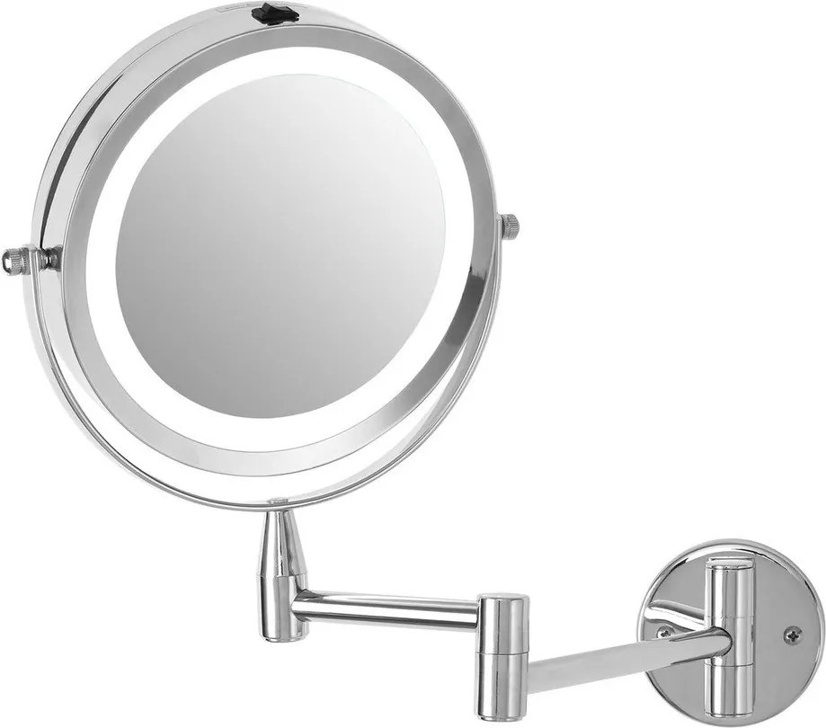 Kosmetické zrcadlo s osvětlením/zvětšovací (zvětšení 2x) 18x29 cm Cassini – Premier Housewares