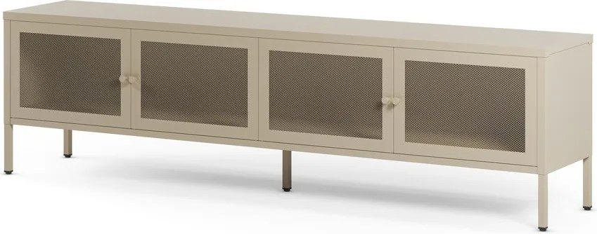Krémový kovový TV stolek 160x50x35 cm Fayna – Marckeric