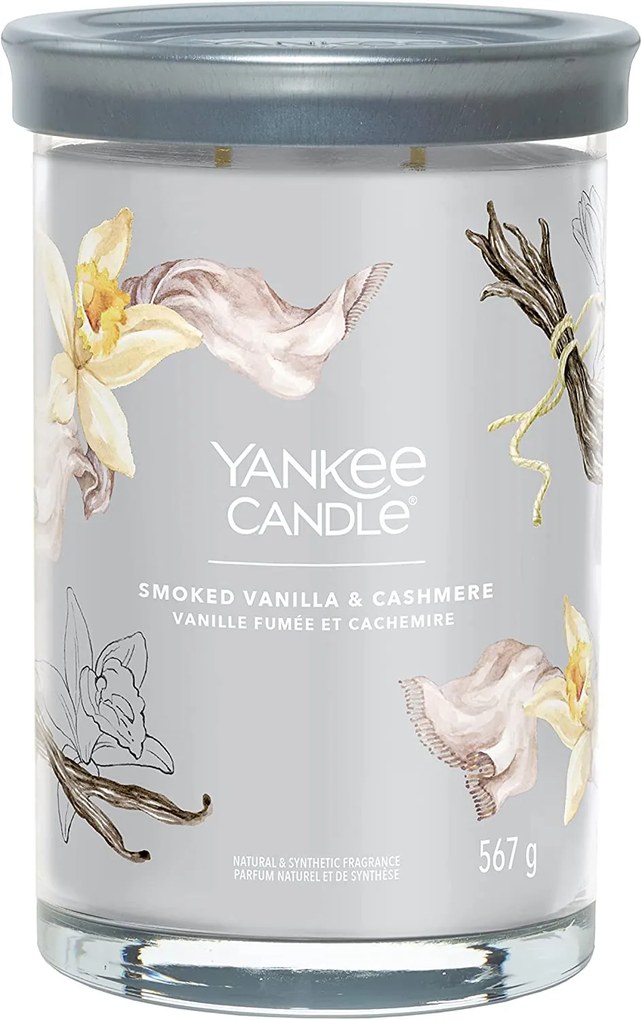 Yankee Candle vonná svíčka Signature Tumbler ve skle velká Smoked Vanilla & Cashmere 567g