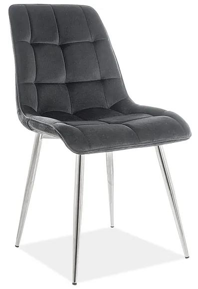 Jídelní židle CHIC Velvet, 51x89x44, bluvel 14/chrom