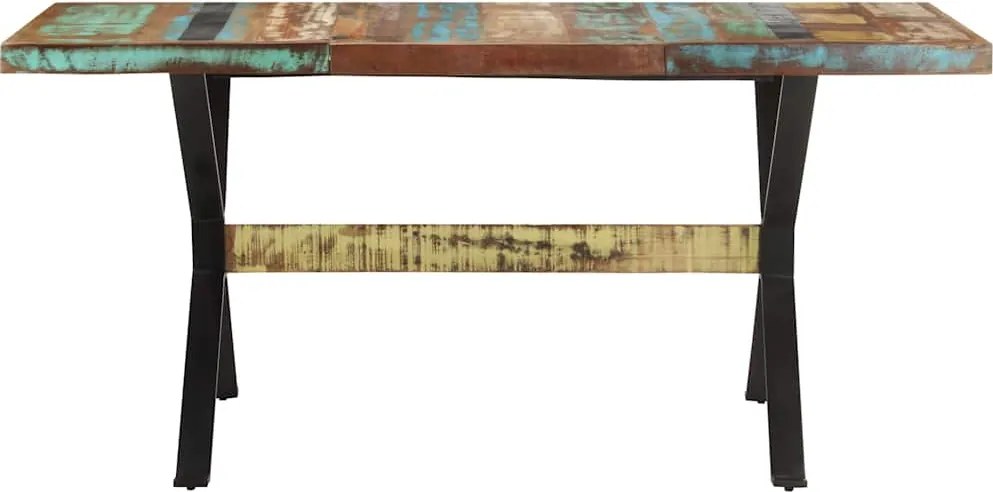 Jídelní stůl 160 x 80 x 76 cm masivní recyklované dřevo 321609