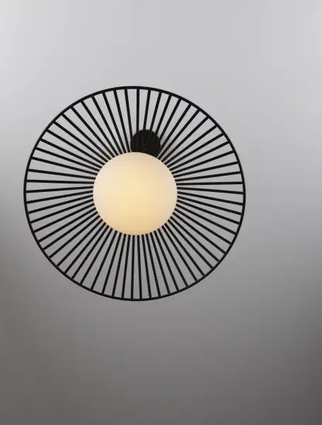 LED černá designová svítilna Brume
