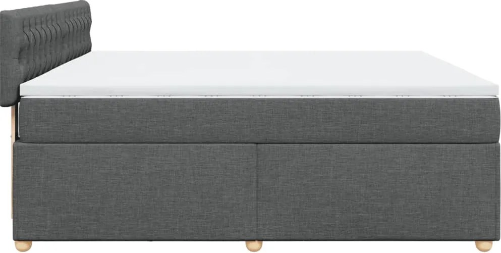 Box spring postel s matrací tmavě šedá 180x200 cm textil 3289067