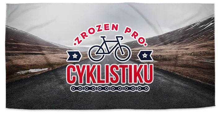 Ručník SABLIO - Zrozen pro cyklistiku 30x50 cm