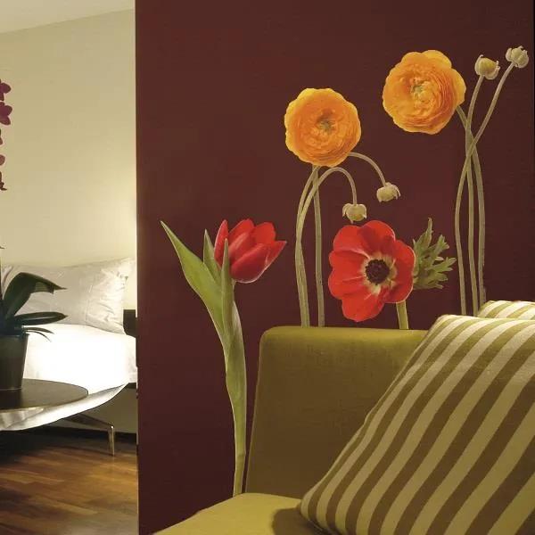 Crearreda Samolepicí dekorace stěn a nábytku, vzor Wild flowers, 35x100 cm, doprodej