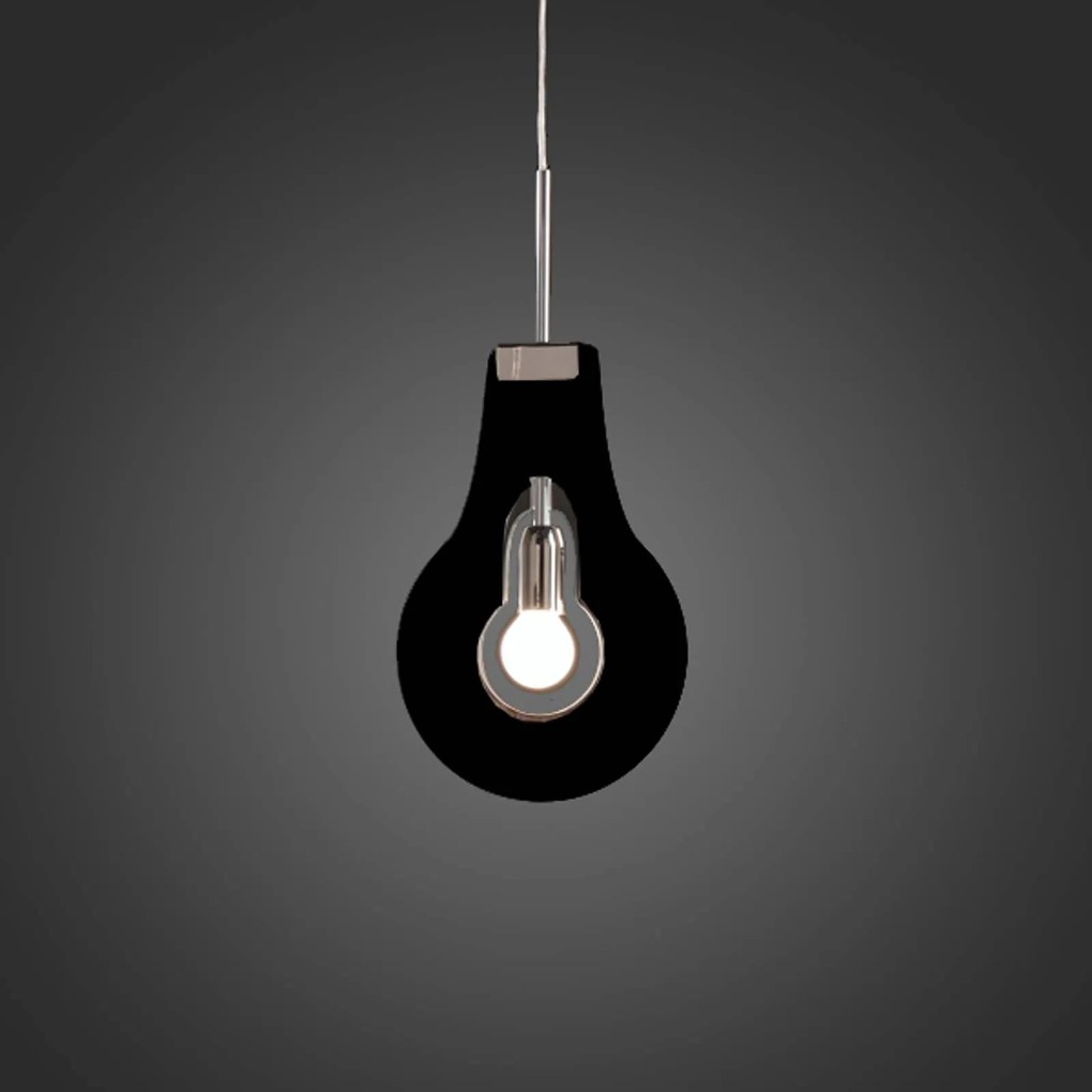 Designové závěsné světlo Flat 28,5cm černé