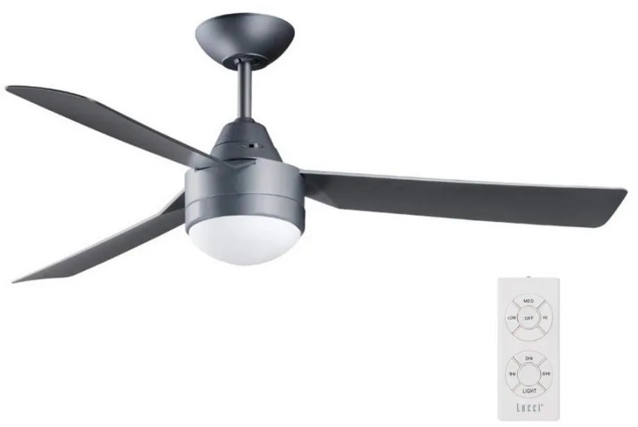 BAYSIDE 531017 - Stropní ventilátor MEGARA 2xE14/15W/230V antracit + DO