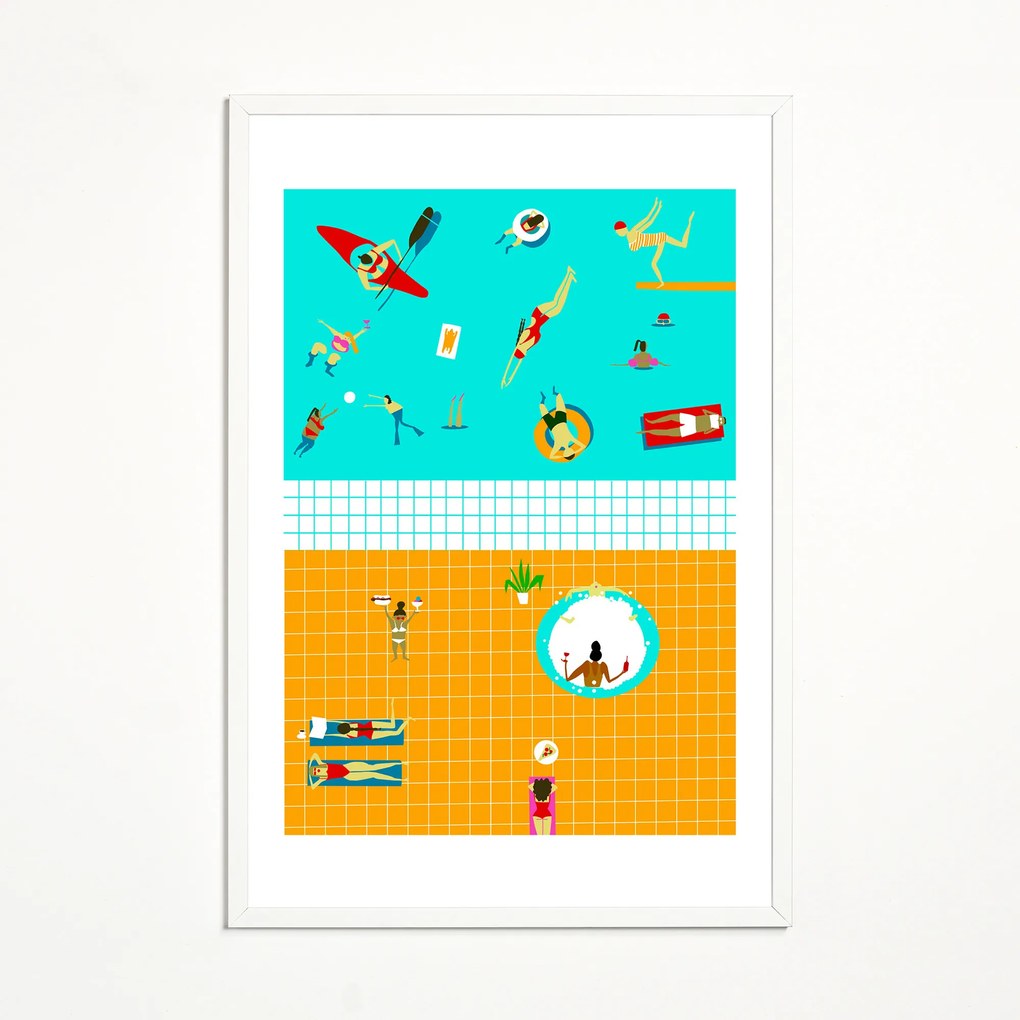 Vendula Frydrychová | Swimming Pool 2 Rám: Černý, Velikost: 60 x 40 cm