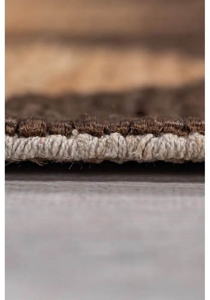 Hnědý/v přírodní barvě ručně tkaný koberec s příměsí juty 120x170 cm Effie Diamond – Flair Rugs