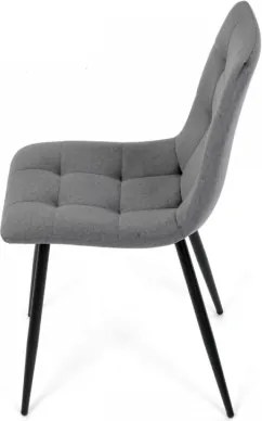 Jídelní židle šedá látka čtyřnohá kovová černá podnož DCL-X7015 GREY2