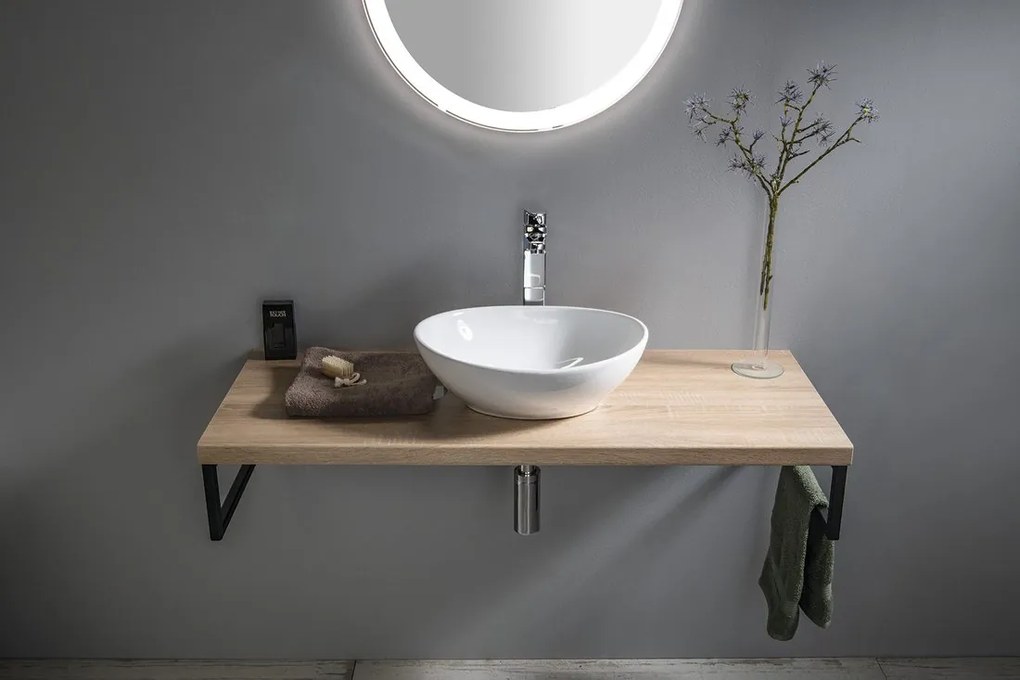 Aqualine Sapho, VEGA pracovní deska 125x45cm, dub platin