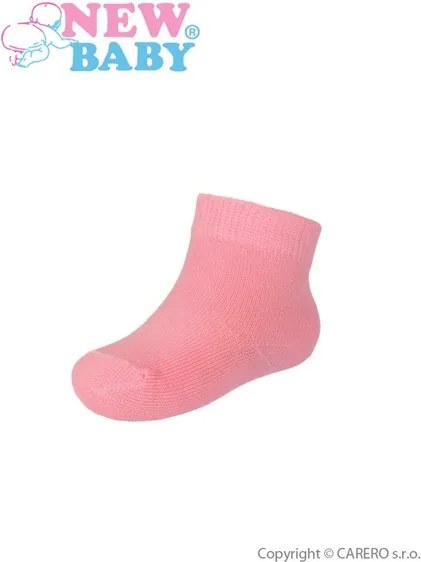 NEW BABY | New Baby | Kojenecké bavlněné ponožky New Baby růžové | Růžová | 62 (3-6m)