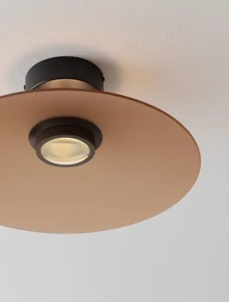 LED černo-moce hnědé designové stropní svítidlo Polifemo