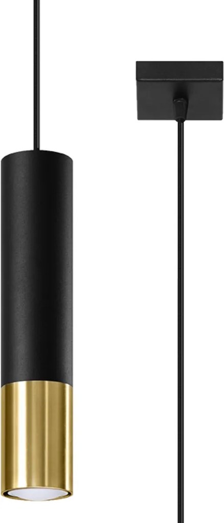 Sollux Lighting Závěsné svítidlo LOOPEZ 1 černá/zlatá