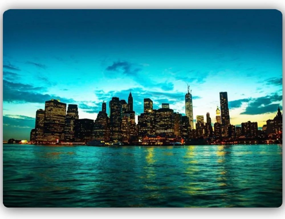 CARO Kovový obraz - New York City 60x40 cm