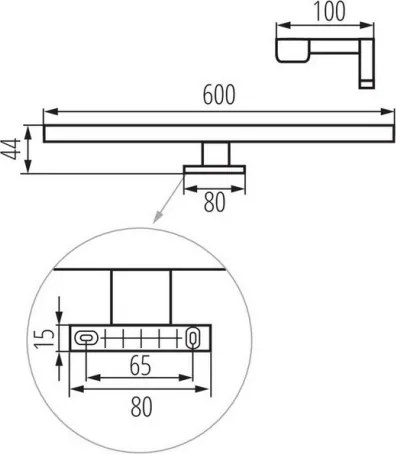 Koupelnové LED svítidlo Kanlux ASTIM IP44 12W-NW-C 34935 4000K chrom