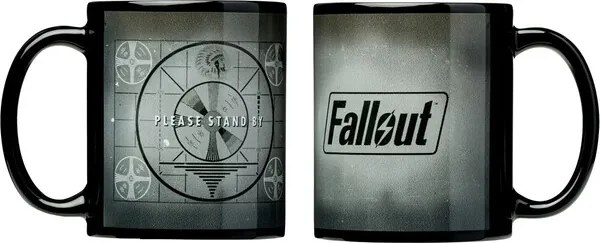 DEVplus Hrnek Fallout Please Stand by 325 ml Černá