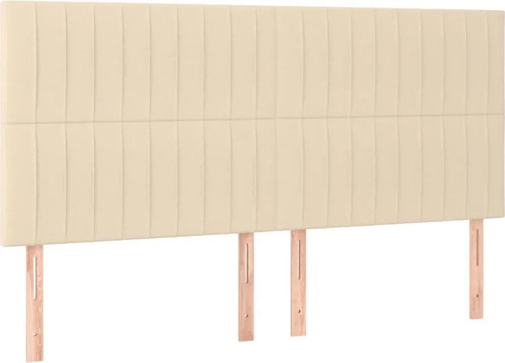 Box spring postel s matrací krémová 200x200 cm textil 3136786