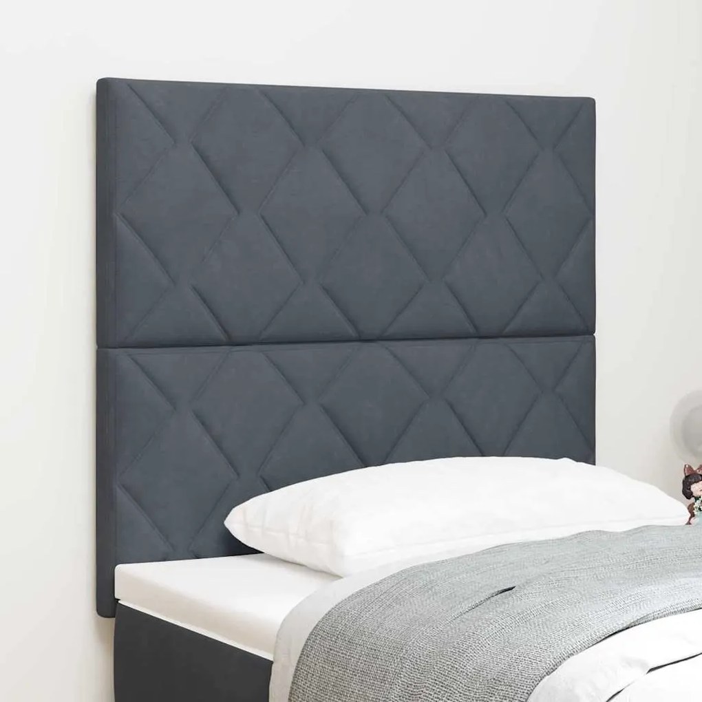 Čelo postele Tmavě šedá 100 cm samet 3337907