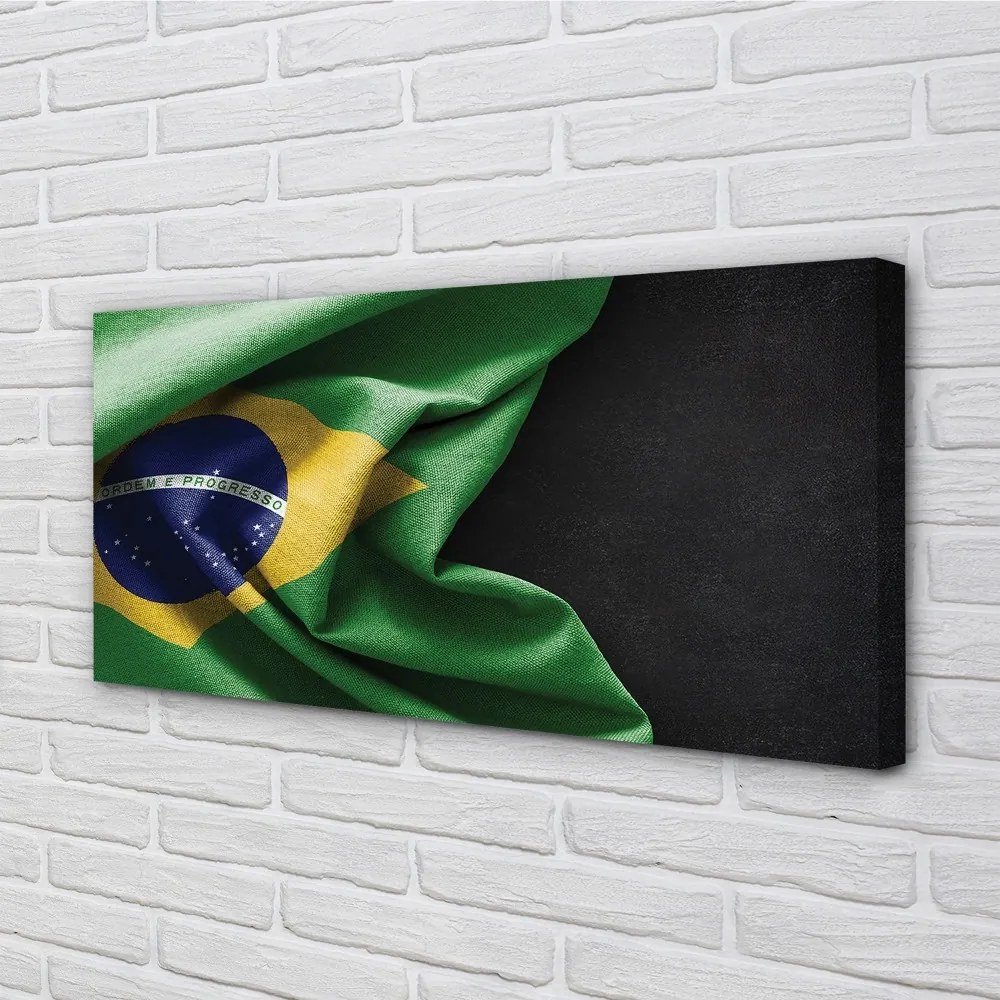 Obrazy na plátně brazilská vlajka 120x60 cm